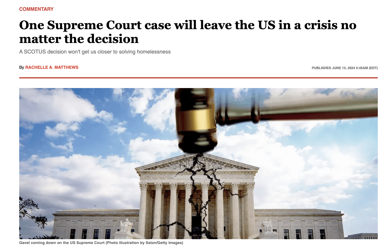 Salon: One Supreme Court case will leave the US in a crisis no matter ...
